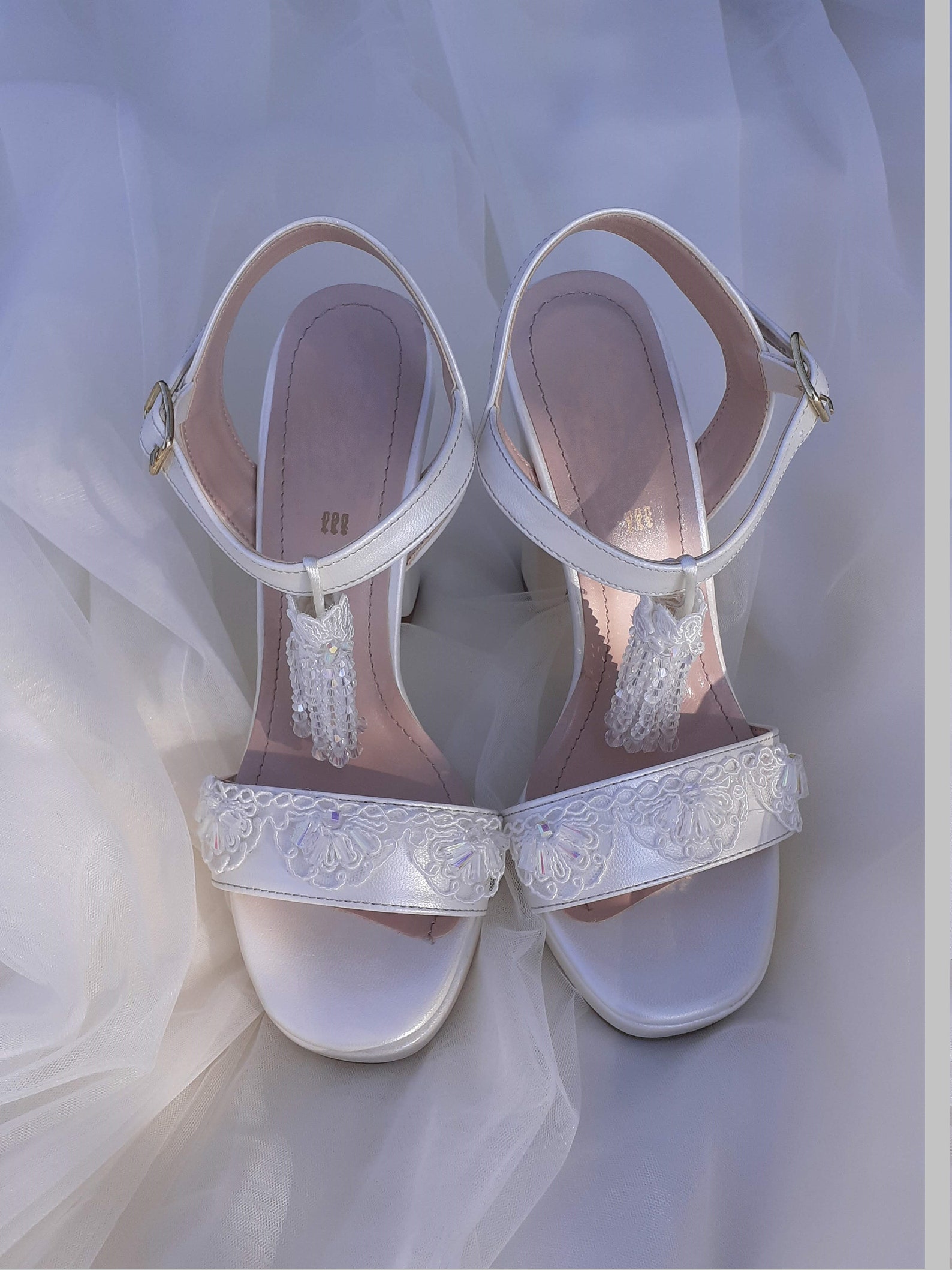 Ivory Lace Wedding Shoes High Heels Wedding Shoes With - Etsy