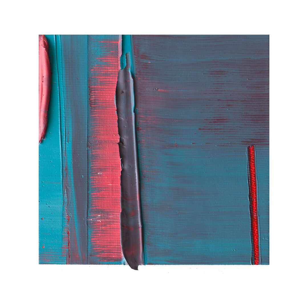 Small Textured Oil Painting, Abstract Wall Art for Home Decor, 4x 4 ...