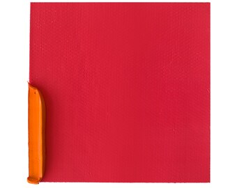 Small Red Colors Painting for Home Gallery Wall, Original Framed ...