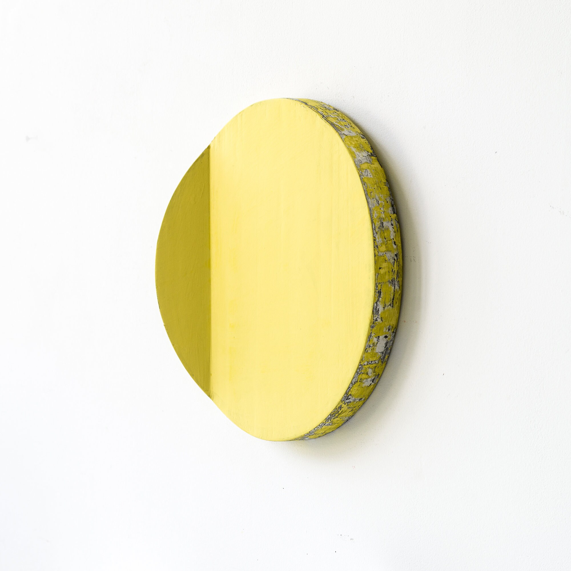 Original 3D Artwork, Yellow Circle Art Object, Sculptural Wall Art ...