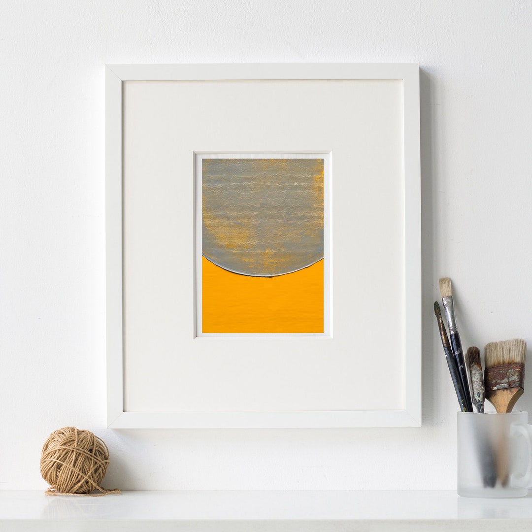 Original Minimalist Artwork, Wall Decor With Small Framed Painting ...