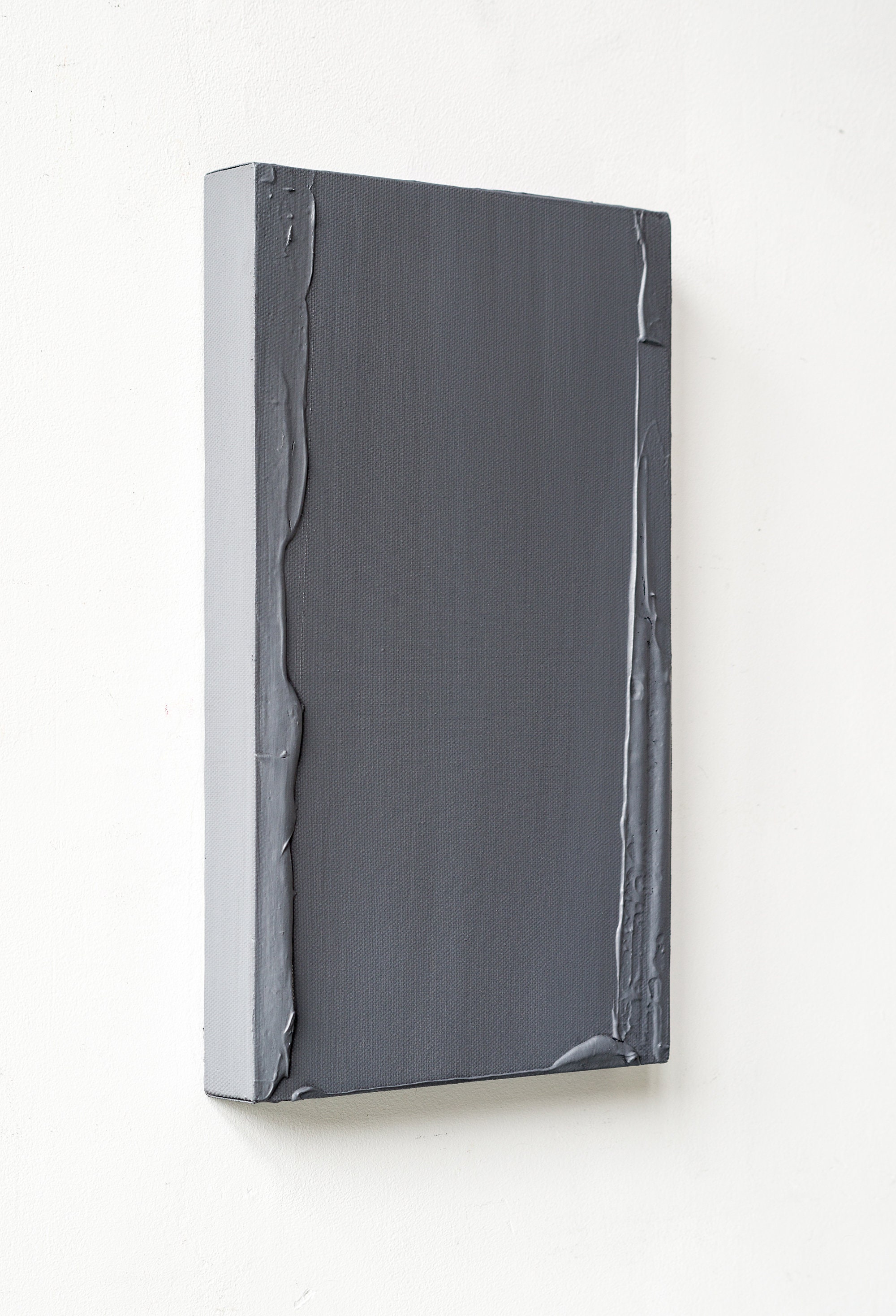 Original Monochromatic Box Painting, Minimalist Gray Textured Canvas - Etsy