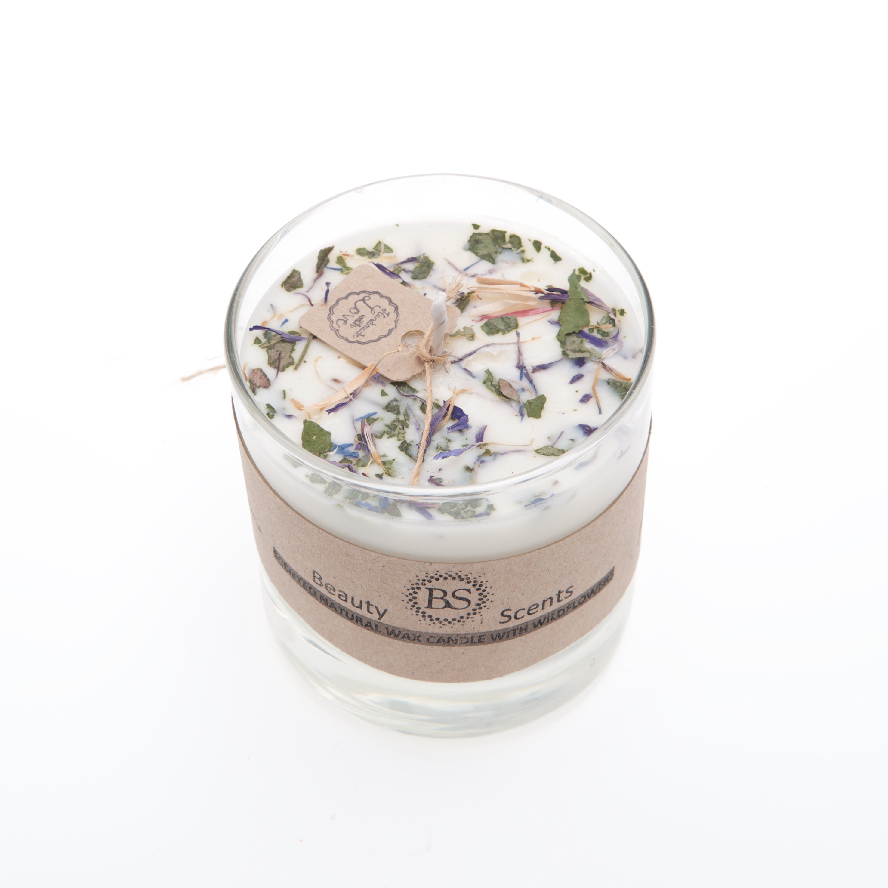 Handmade Scented Candle With Wild Flowers Large Glass - Etsy UK