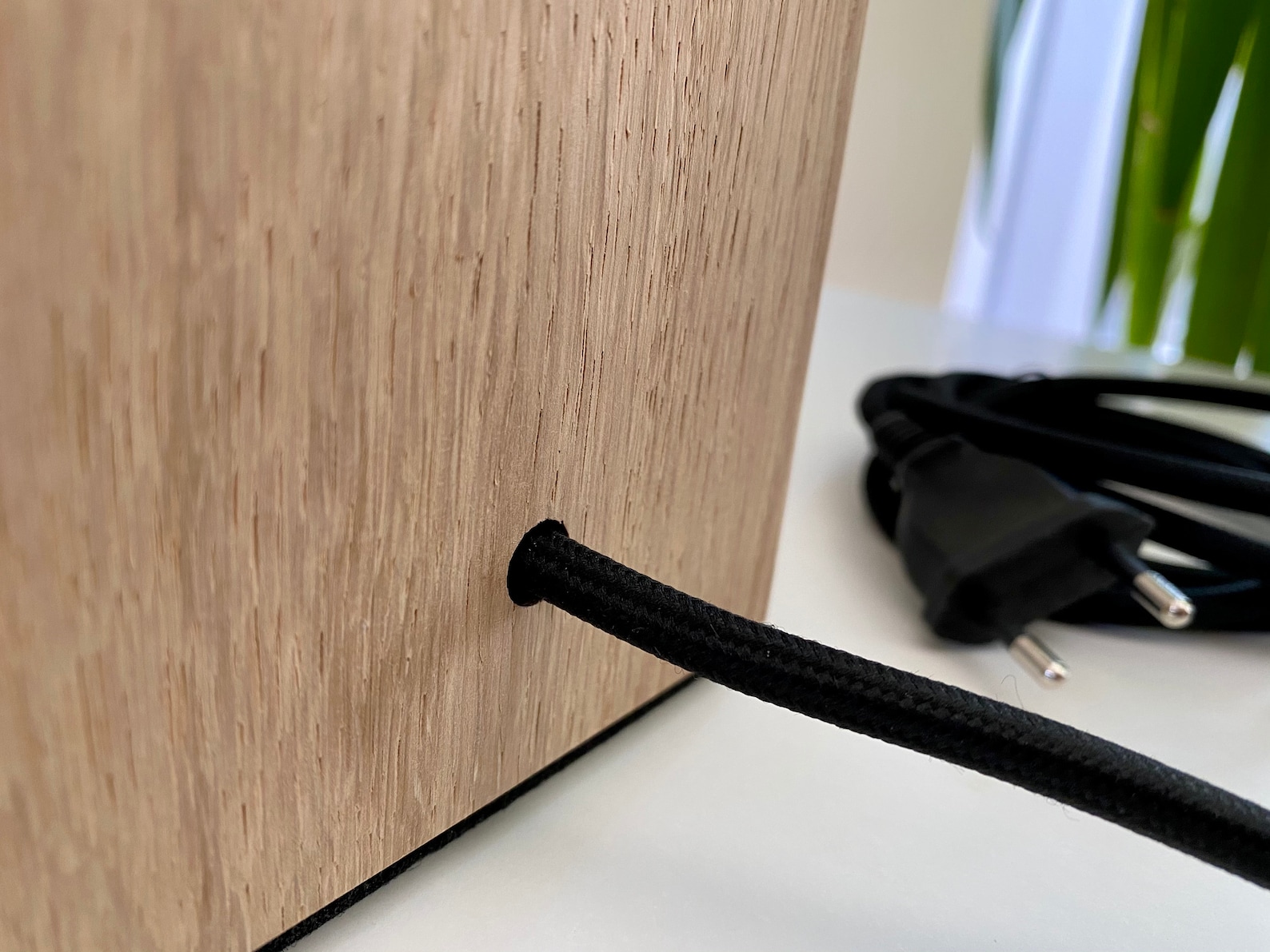 EDISON Table Lamp Solid Oak Wood E27 / Opt. Dimmer / Industrial Retro ...