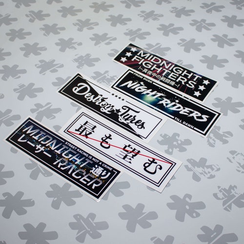 JDM 1 Themed Slap Sticker Pack FIVE Decals With Free - Etsy
