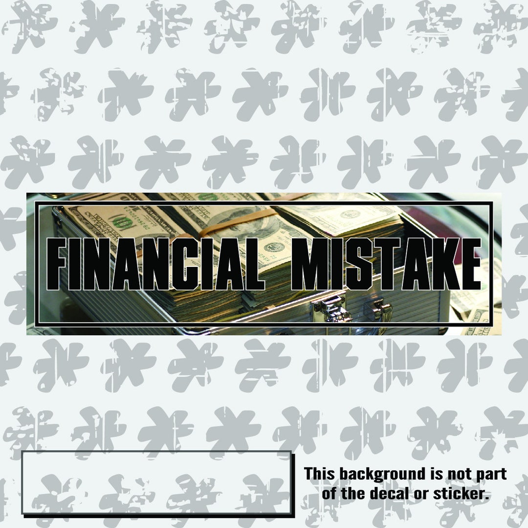Financial Mistake Slap Sticker - Etsy