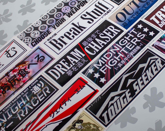 Automotive Sponsor Random Decals Stickers Lot Pack Oil Slick Colors JDM ...