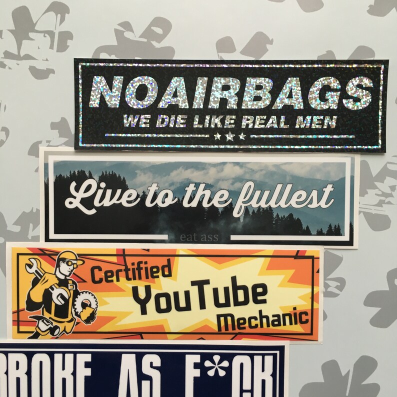 Certified Youtube Mechanic Slap Sticker. Car Bumper Decal - Etsy