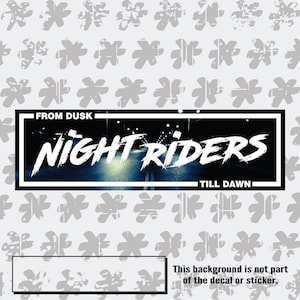 Night Riders Slap Sticker - Etsy