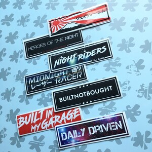 Midnight Street Racer Slap Sticker. Inspired by Kanjo and Wangan Racing ...