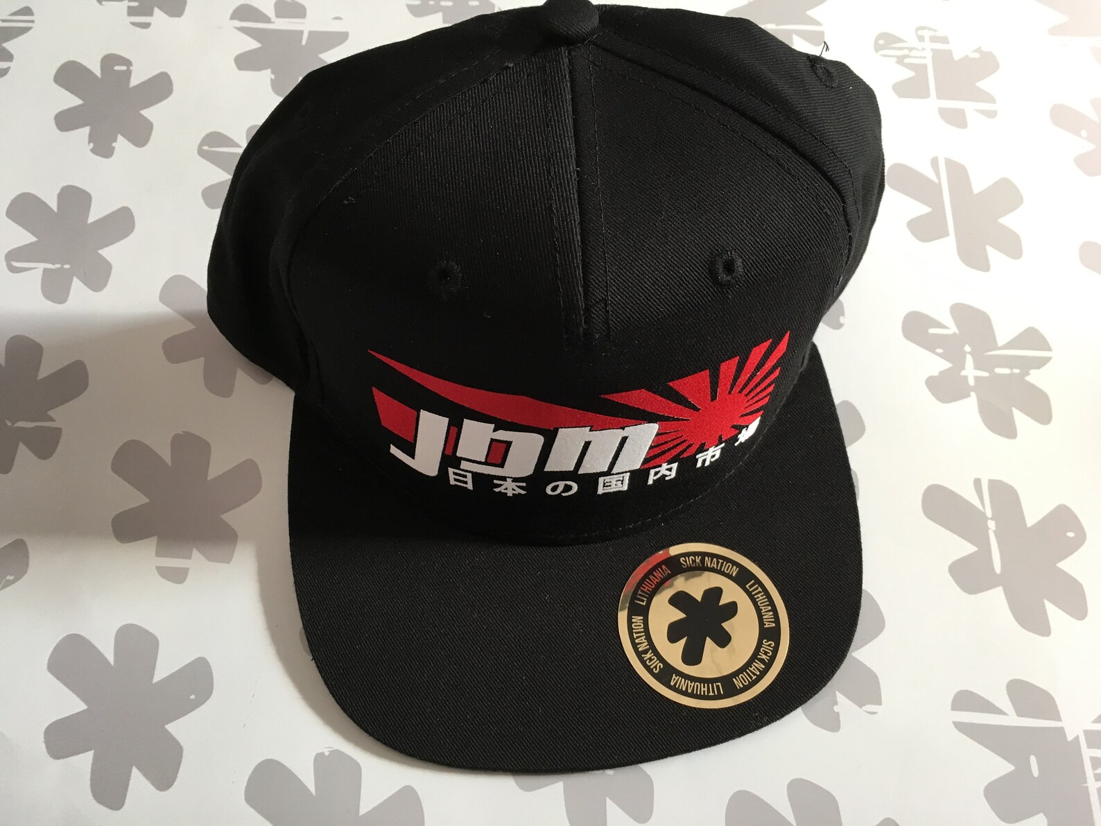 JDM Rising Sun 5 Panel Black Snapback Cap for All Japanese Car | Etsy