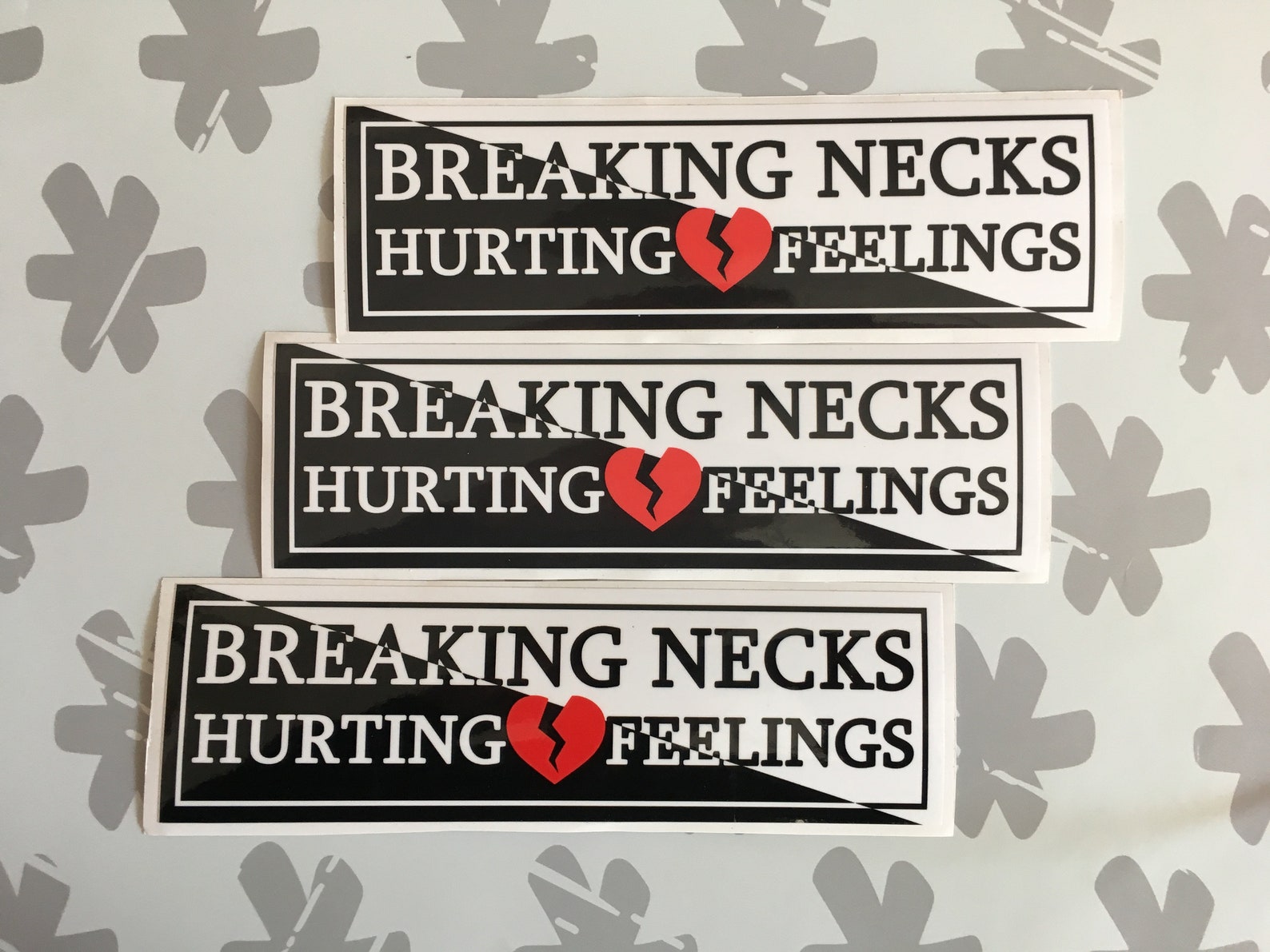 Breaking Necks Hurting Feelings Slap Sticker Car Bumper | Etsy