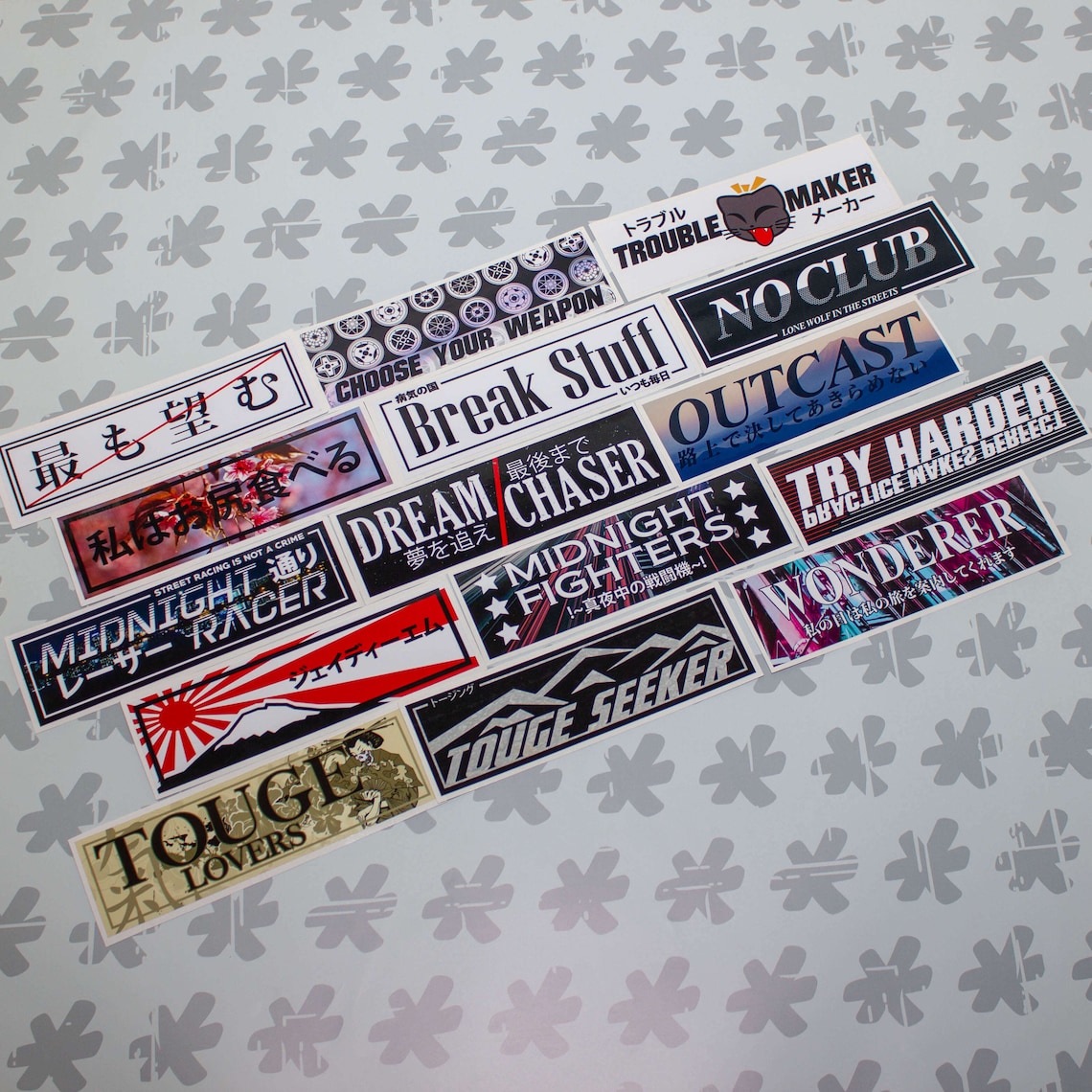 JDM Themed Slap Sticker MEGA Pack! FIFTEEN Decals With Free Wordwide ...