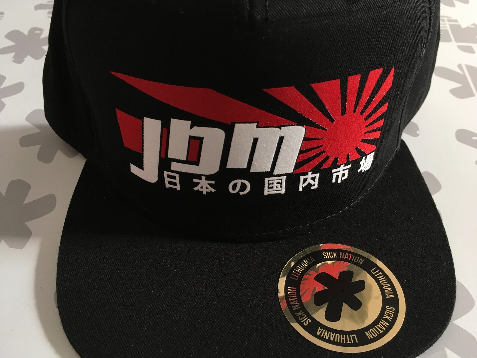 JDM Rising Sun 5 Panel Black Snapback Cap for All Japanese Car | Etsy
