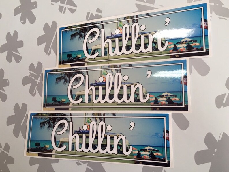 Chillin Slap Sticker. Car Bumper Decal - Etsy