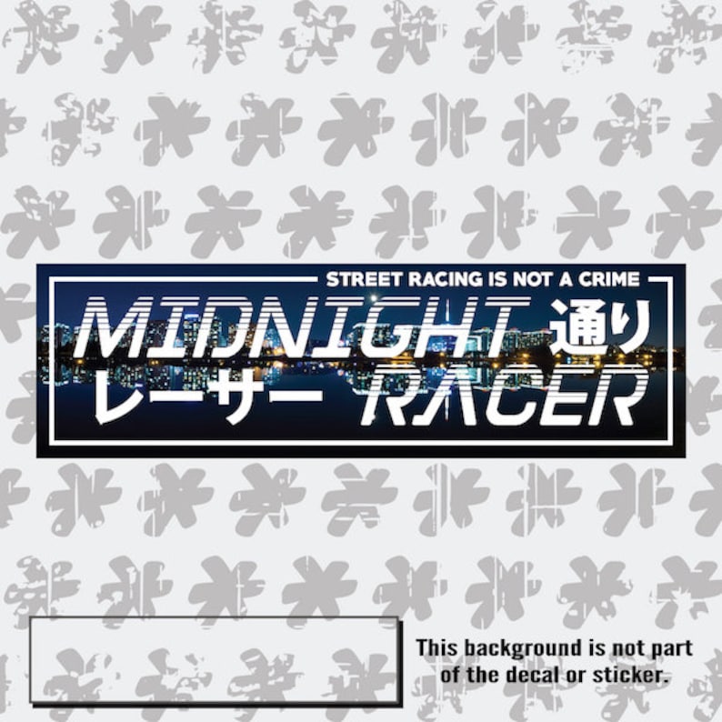 Midnight Street Racer Slap Sticker. Inspired by Kanjo and - Etsy