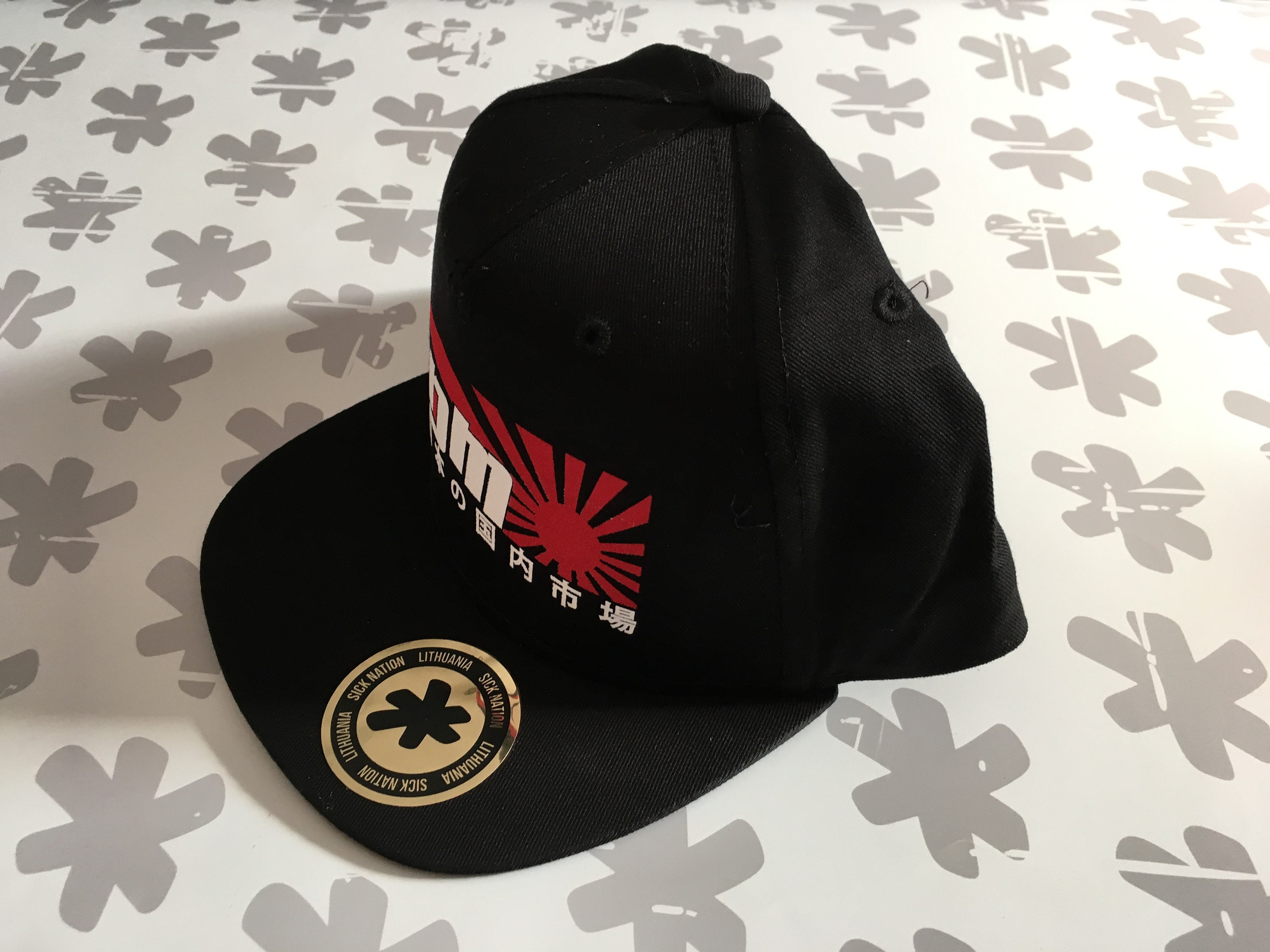 JDM Rising Sun 5 Panel Black Snapback Cap for All Japanese Car | Etsy