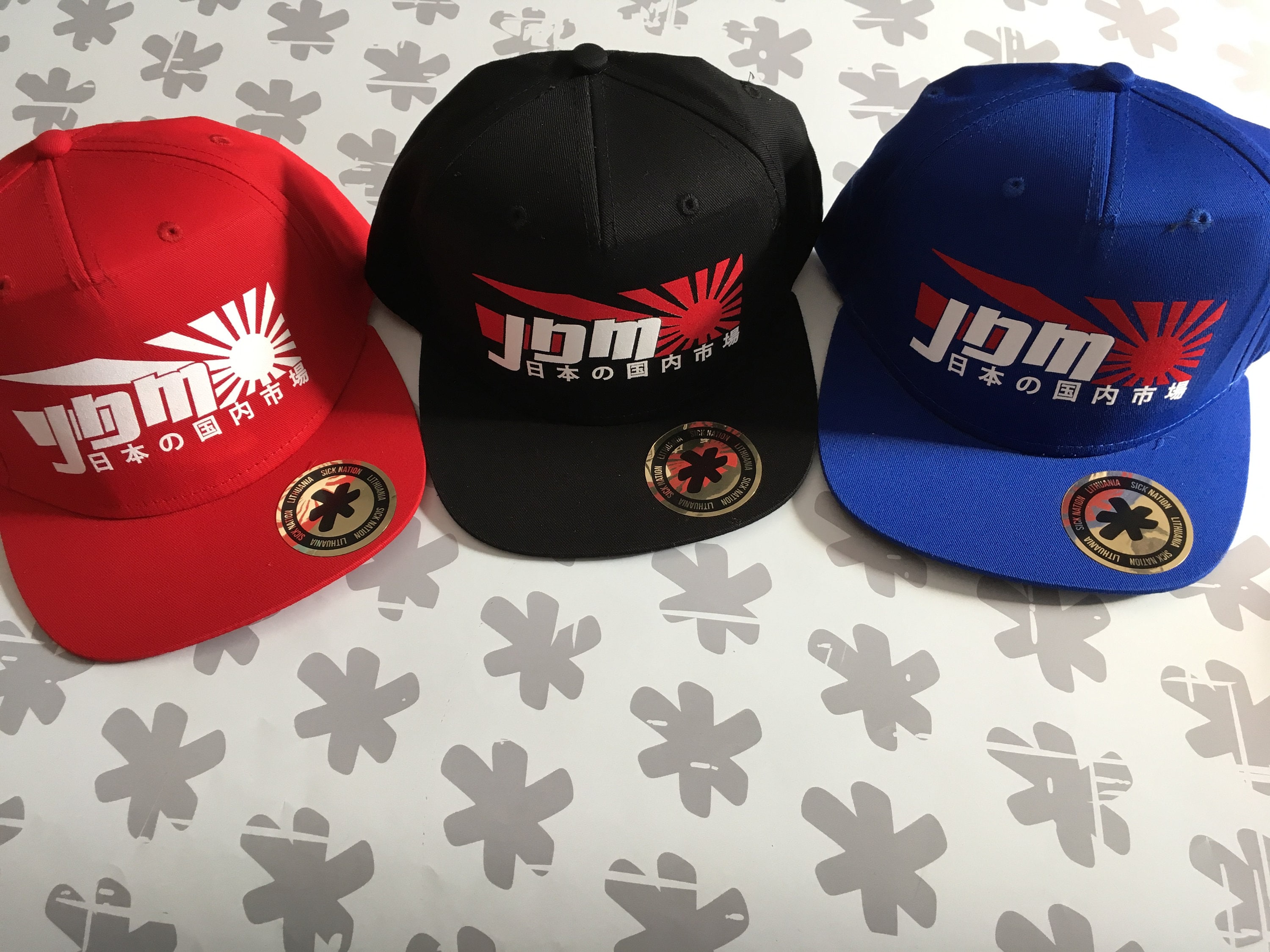 JDM Rising Sun 5 Panel Black Snapback Cap for All Japanese Car | Etsy