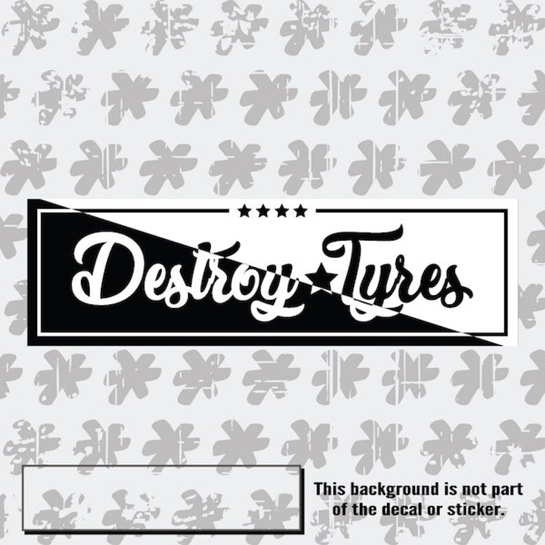 Destroy Tyres Slap Sticker | Etsy