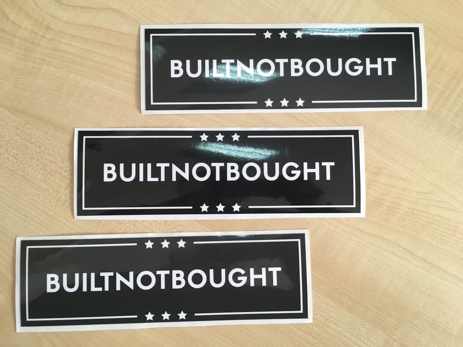 Built Not Bought Slap Sticker. Car Bumper Decal. - Etsy