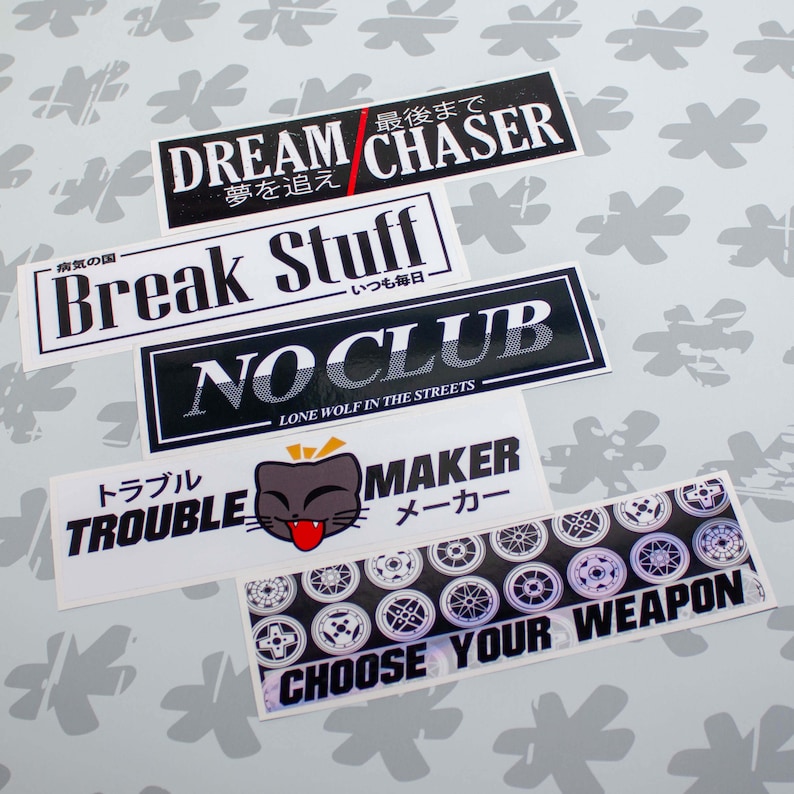 JDM Themed Slap Sticker MEGA Pack FIFTEEN Decals With Free - Etsy