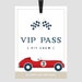 Race Car VIP Pass Editable Printable Pit Crew Favor Tag - Etsy Canada