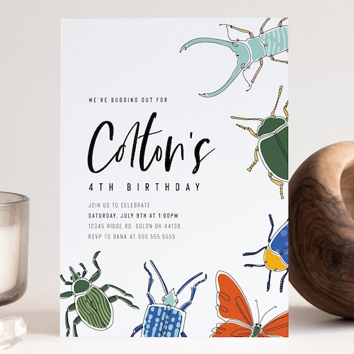 Bug Birthday Party Invitation Bugs Birthday Party Theme - Etsy