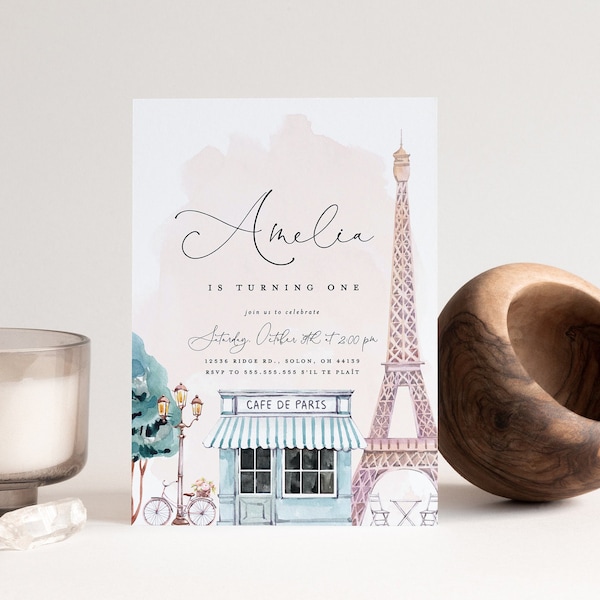 Paris Invitation - Etsy