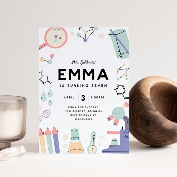 Science Invitation - Etsy