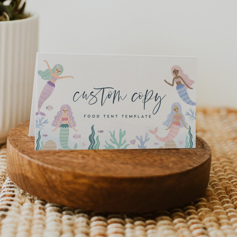 Mermaid Food Tags - Etsy