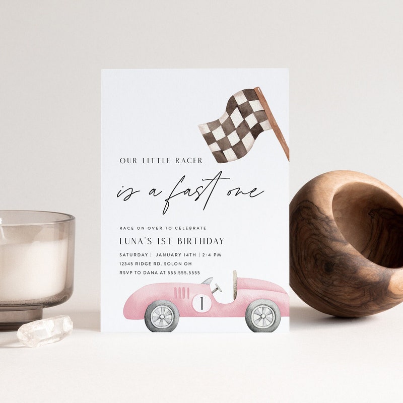 Race Car Invitations - Etsy