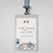 Vintage Blue Race Car VIP Pass Template, Race Car Birthday, Fast One ...