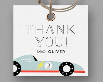 Race Car Favor Tag Printable Download: "red RACE Car" Race Car Party ...