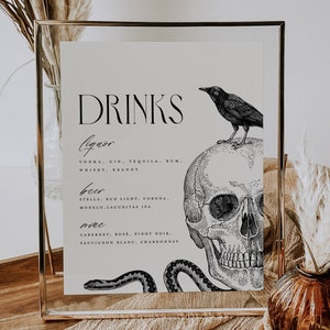 Halloween Bar Sign Template: Printable Drink Menu (digital Download) - Etsy