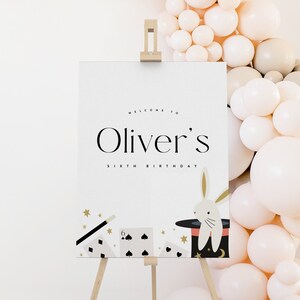 Magic Party Welcome Sign Template, Modern Magic Birthday, Magician ...