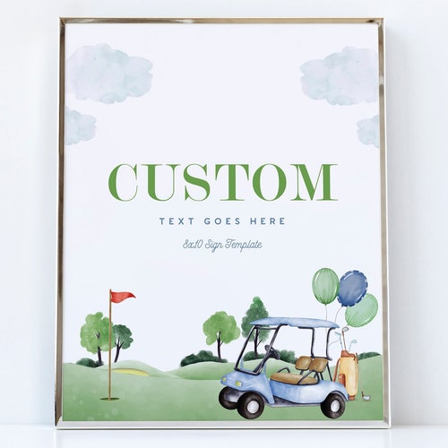 Editable Golf Party Signs Golf Theme Birthday Signage Table - Etsy