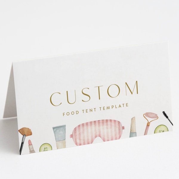 Tent Cards Template - Etsy