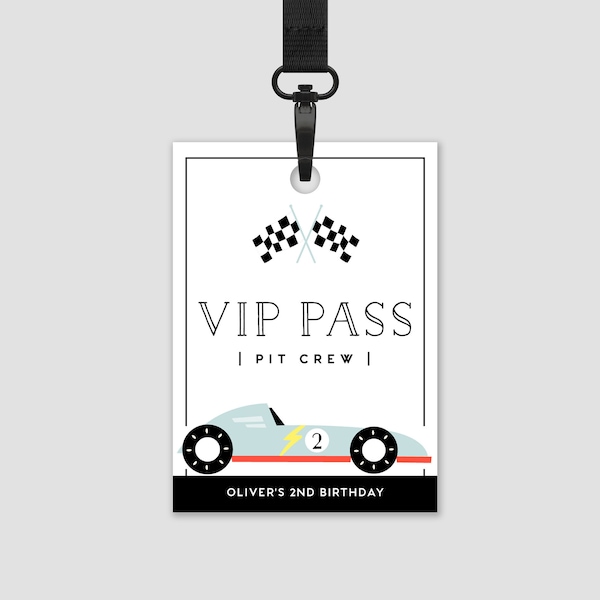 Race Car Vip Birthday Passes - Etsy