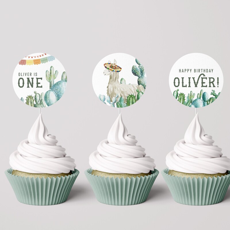 Fiesta Cupcake Toppers - Etsy