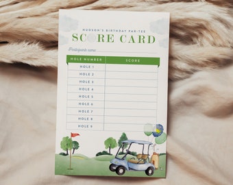 Mini Golf Putt Putt Party Score Card Pink Version Digital - Etsy