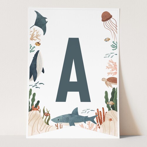 Editable Under the Sea Birthday Banner Sea Animals Bunting - Etsy