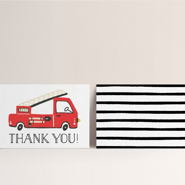 Firetruck Thank You - Etsy