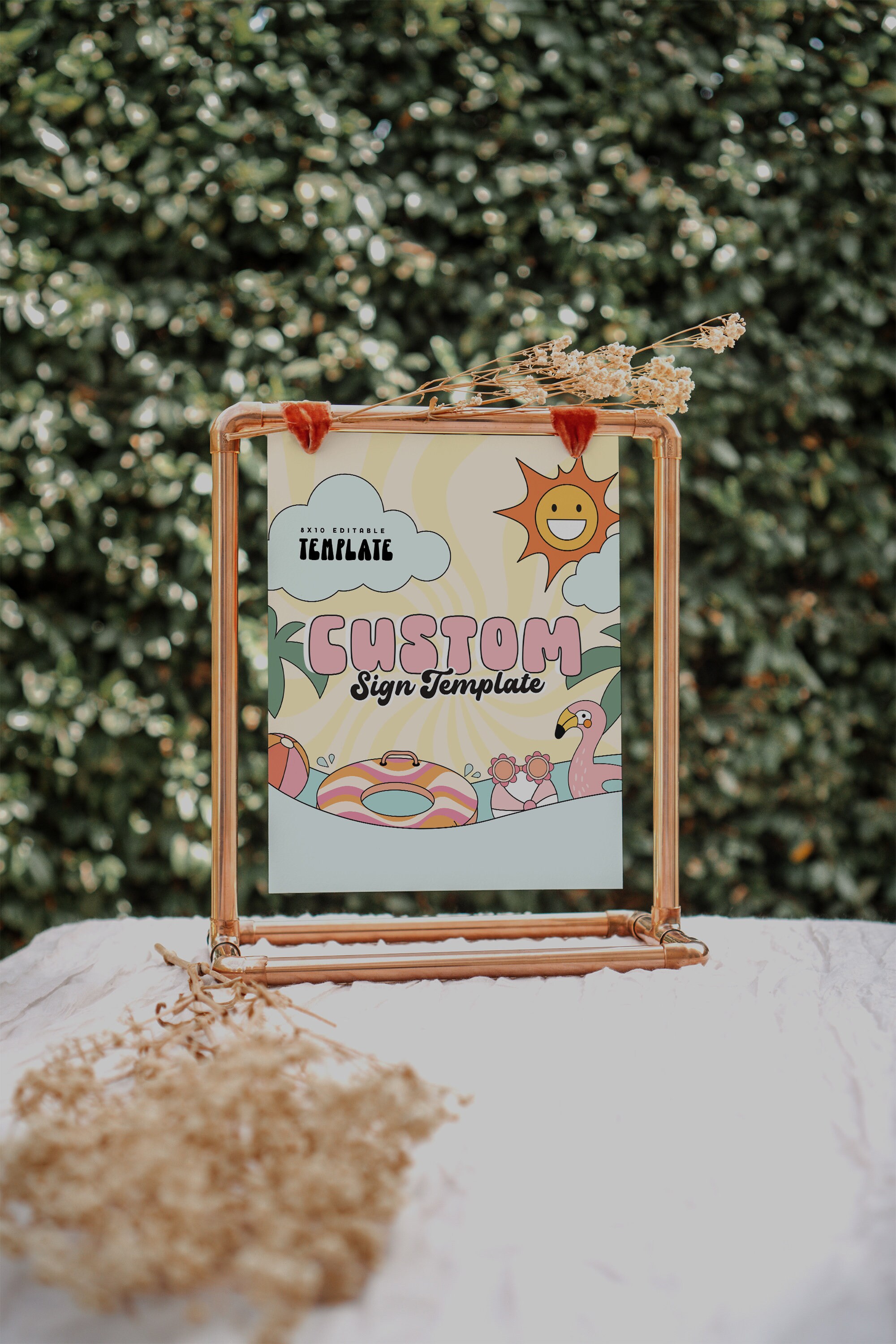 Retro Pool Party Pass: Editable VIP Birthday Template (digital Download ...