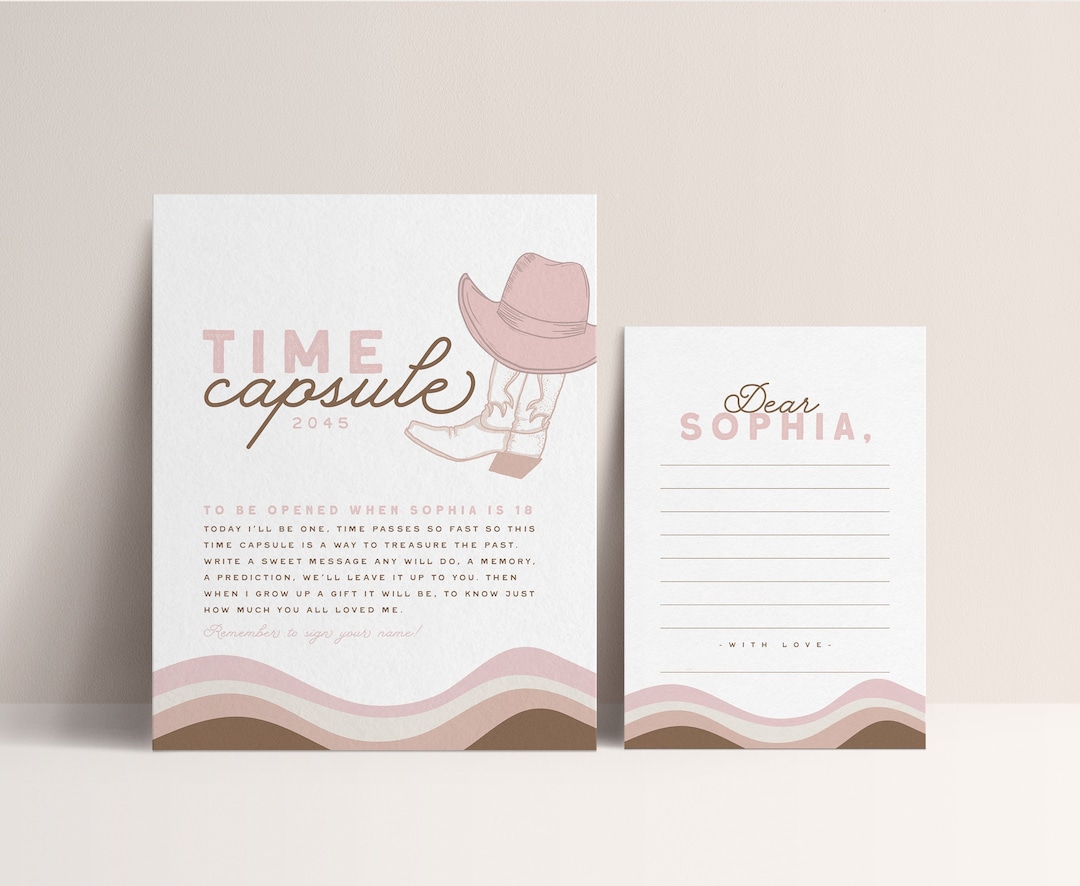 Rodeo Time Capsule Template Cowgirl Birthday Party Wild West Cowgirl ...