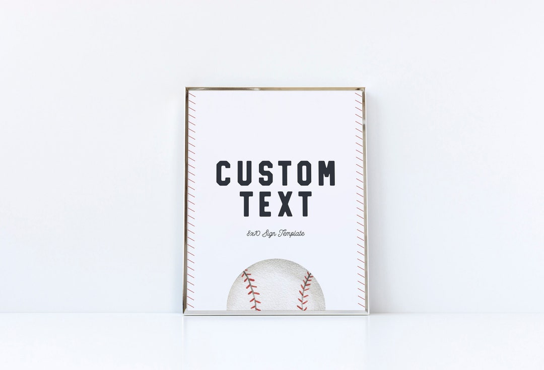 Baseball Sign Template Baseball Birthday Party Little Rookie All Star ...