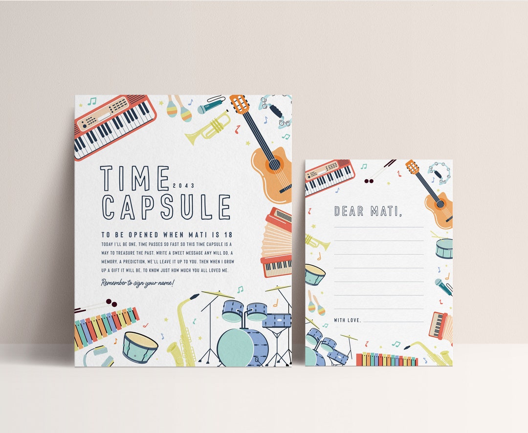 Music Birthday Time Capsule Musical Instruments Birthday - Etsy