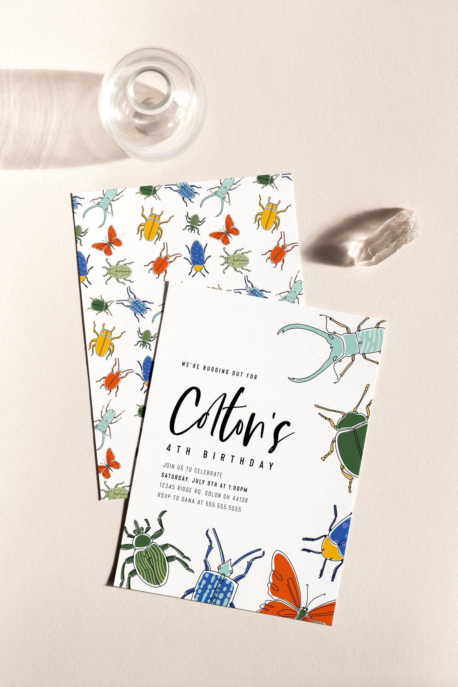 Bug Birthday Party Invitation Bugs Birthday Party Theme - Etsy