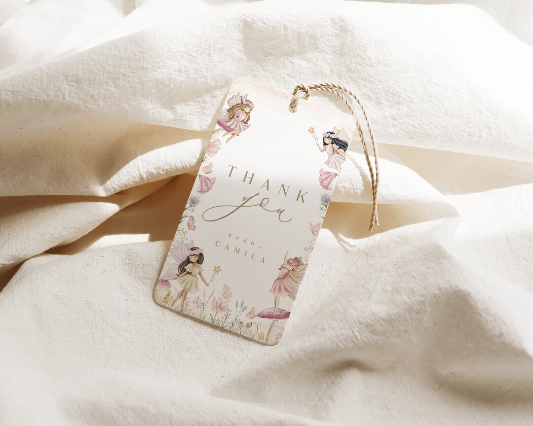 Fairy Favor Tag Template, Editable Fairy Garden Tag, Fairies Tag, Fairy ...