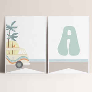 Retro Surf Birthday Editable Signs, Boy Surf Birthday, Peace Love and ...