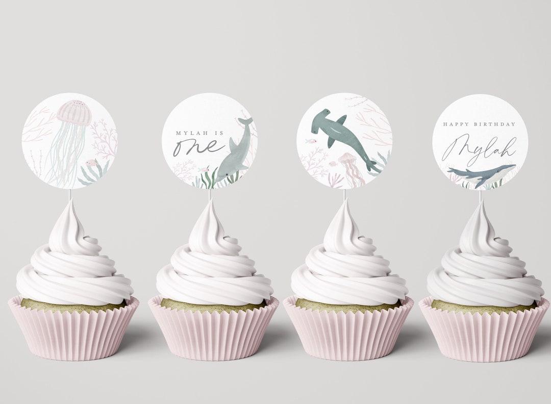 Under the Sea Toppers Girl Under the Sea Birthday Party Stickers Sea ...